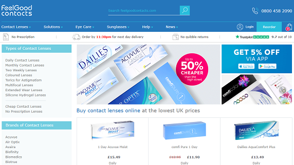 Feel Good Contacts January Discount Offers & Cashback Deals